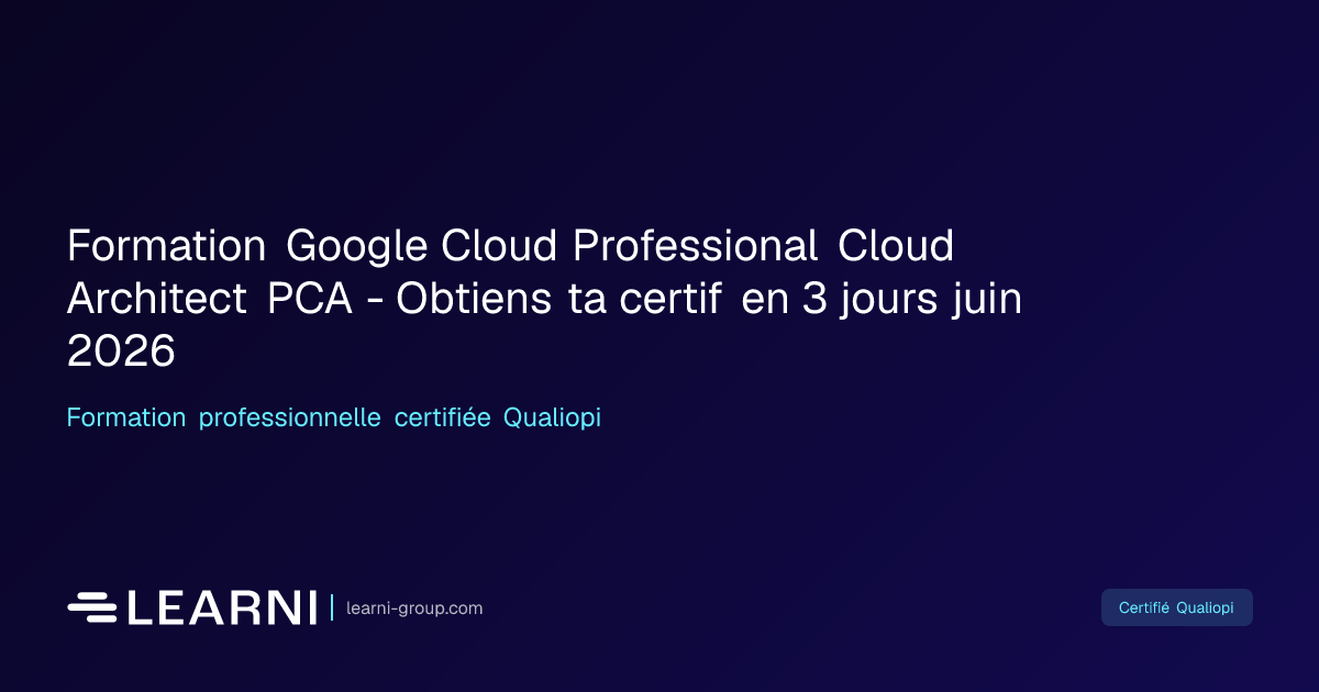 Formation Google Cloud Professional Cloud… | Learni